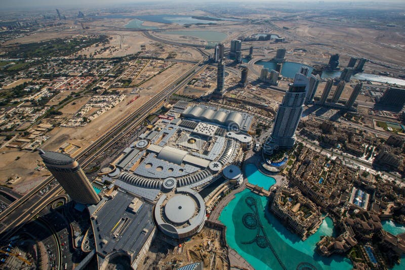 Aerial View of the Skyline of Dubai Editorial Stock Photo - Image of ...