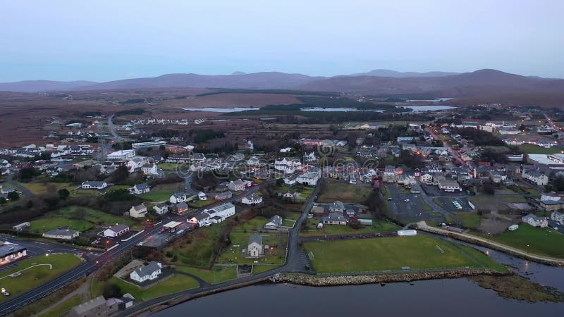 Aerial View of the Skyline of Dungloe in County Donegal - Ireland Stock ...