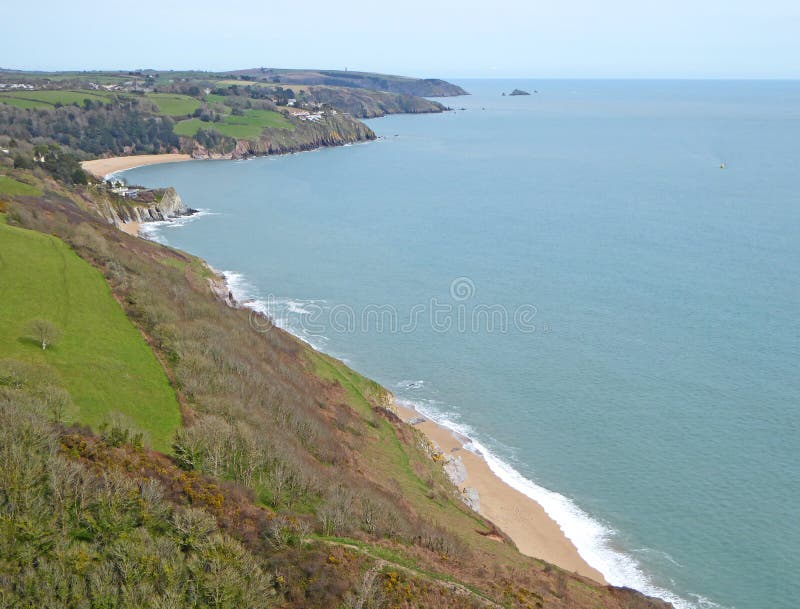Aerial View of Slapton Beach in Devon Stock Photo - Image of coastal ...