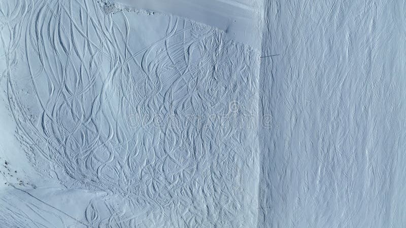 Aerial View of Snow Covered Mountain with Impressive Structure. Snow ...