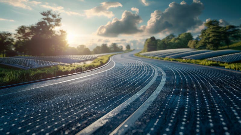 Aerial View of Solar Panel on Road Stock Image - Image of plant, city ...