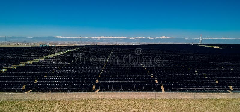 Aerial View of Solar Panels in Colorado Stock Photo - Image of electric ...