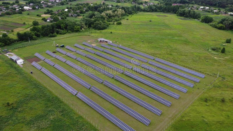 Aerial View of Solar Power Station, Aerial Top View of Solar Farm Stock ...