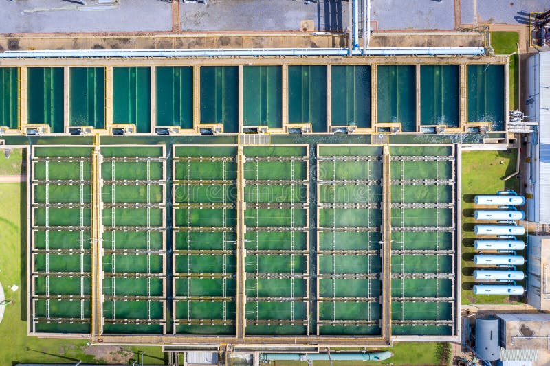 Aerial View of the Solid Contact Clarifier Tank Type Sludge ...