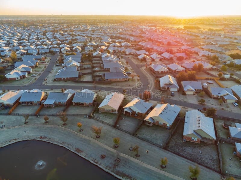 Aerial View of Some Residence Building Stock Photo - Image of natural ...