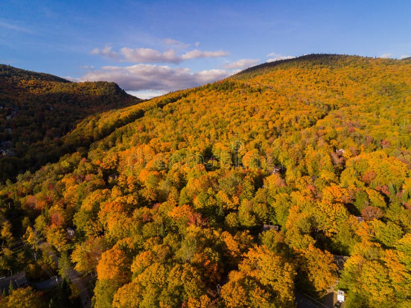 Aerial View of Some Rural Fall Color Landscape Stock Image - Image of ...