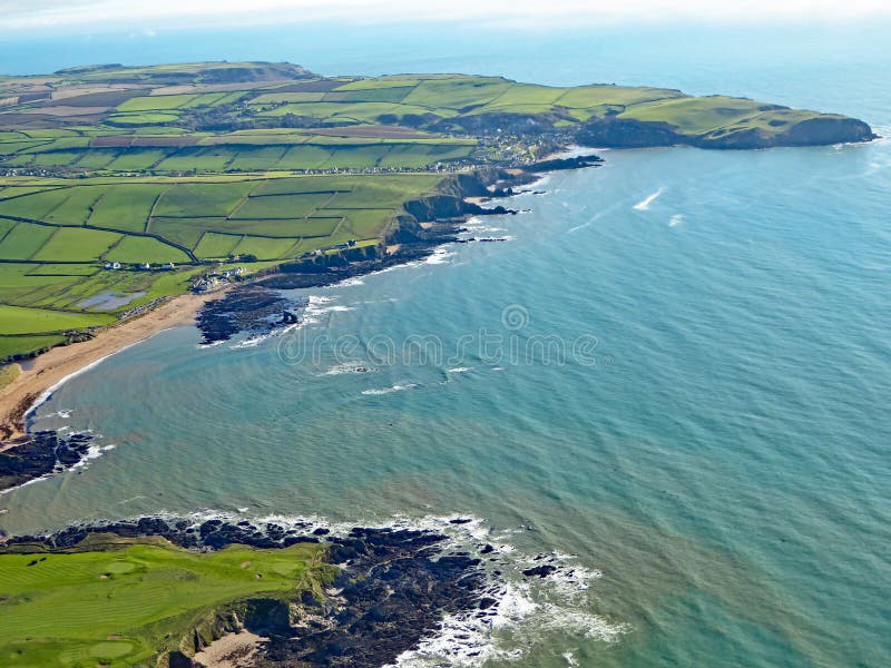 Aerial View of the South Devon Coast Stock Photo - Image of panorama ...