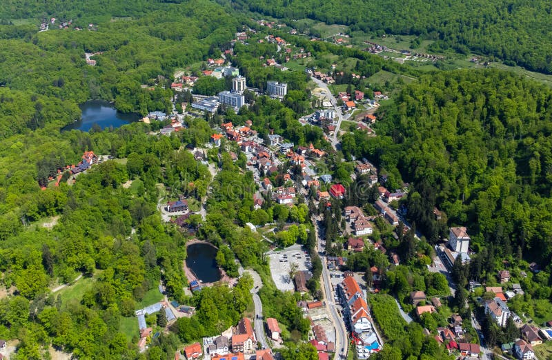 Aerial View of Sovata Resort in Romania. Stock Photo - Image of romania ...