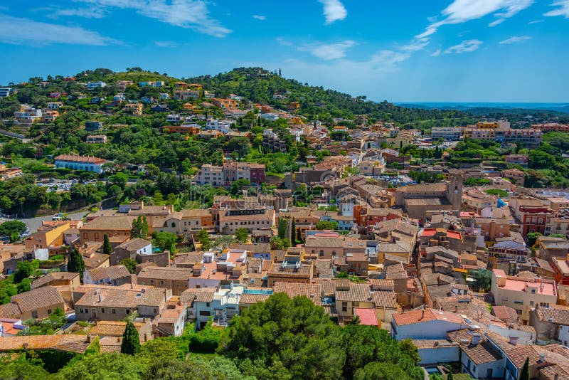 Aerial View of Spanish Town Begur Stock Image - Image of spanish, spain ...