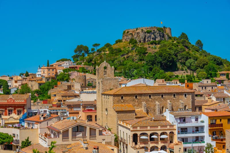 Aerial View of Spanish Town Begur Stock Photo - Image of tourism ...