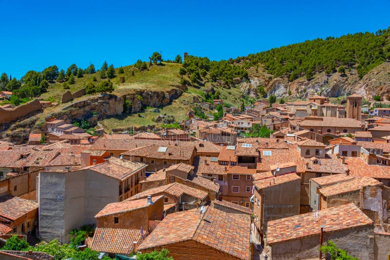 Aerial View of Spanish Town Daroca Editorial Stock Photo - Image of ...
