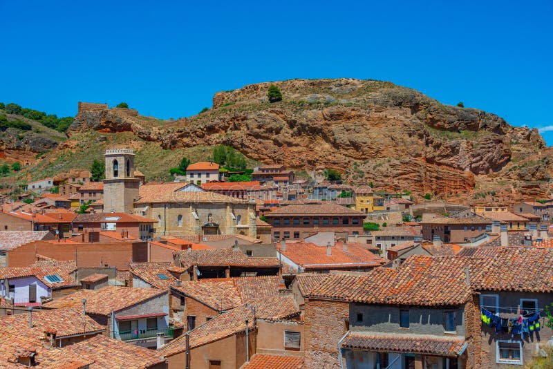 Aerial View of Spanish Town Daroca Editorial Image - Image of nature ...