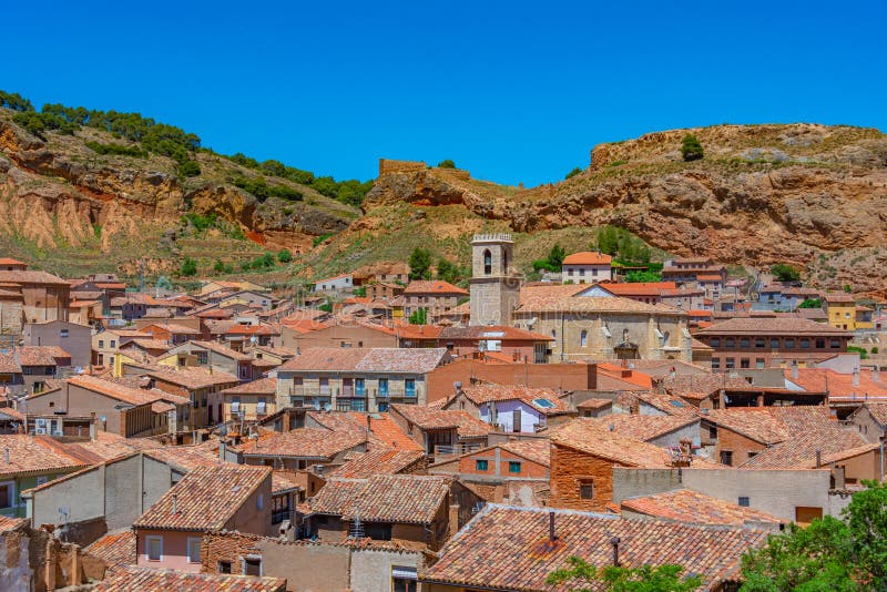 Aerial View of Spanish Town Daroca Editorial Image - Image of valley ...