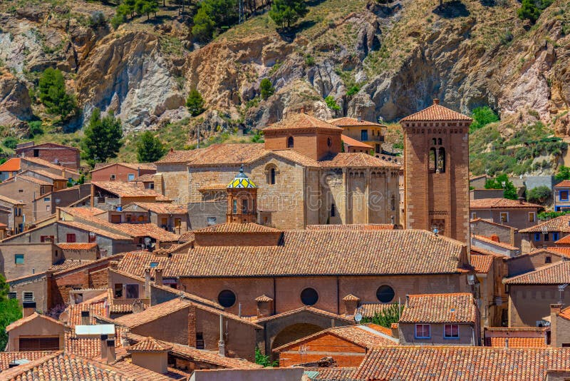 Aerial View of Spanish Town Daroca Editorial Photo - Image of ages ...