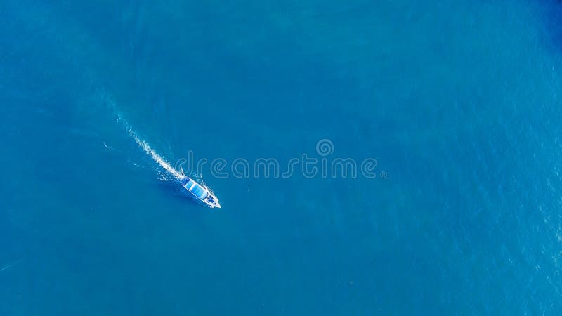 Aerial View of Speed Boat in the Sea Stock Photo - Image of jetski ...