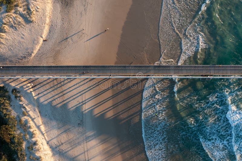 Aerial View of the Spit Jetty on the Gold Coast Stock Image - Image of ...