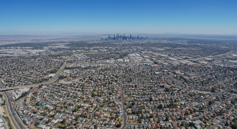 Aerial View of a Sprawling Metropolis on a Sunny Day Stock Photo ...