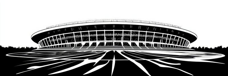 Aerial View Stadium Section Birdseye Perspective of a Stadium Section ...