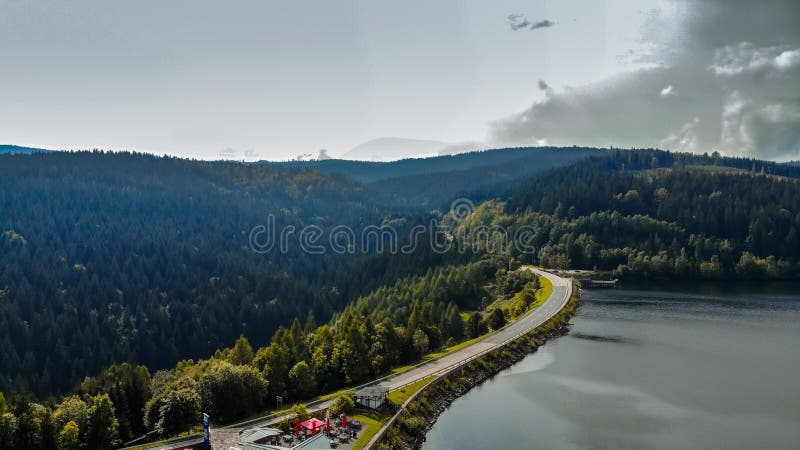 Aerial View of Stausee Soboth Stock Image - Image of mountains, sunny ...