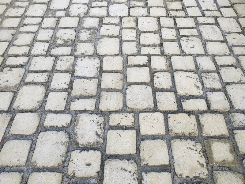 Aerial View of Stone Brick Pavement of Various Shapes and Sizes with ...