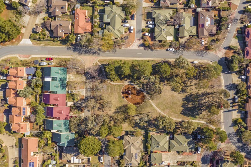 Aerial View of Streets and Rooftops Stock Image - Image of landmark ...