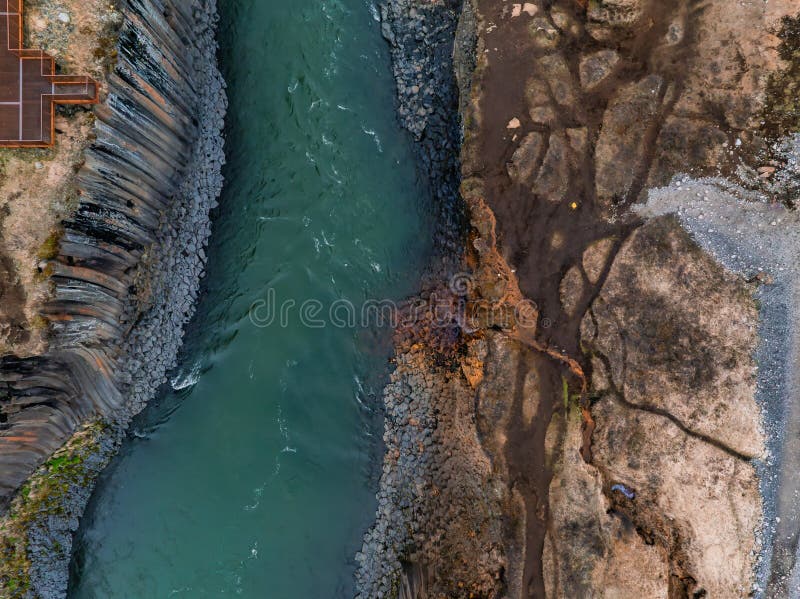 Aerial View of the Studlagil Canyon. Beautiful View of Jokulsa a Bru ... Aerial View of the Studlagil Canyon. Beautiful View of Jokulsa a Bru ...