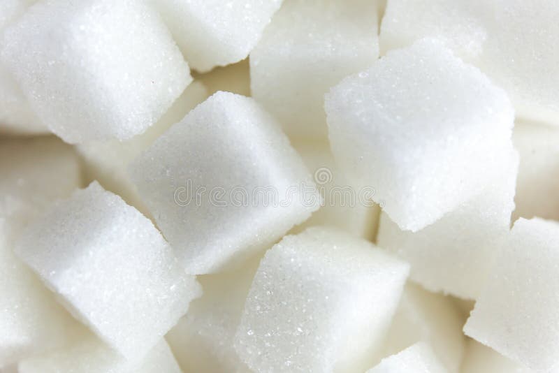 Aerial View of Sugar Cubes in Square Shaped Bowl on Isolated White ...