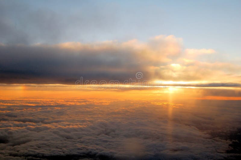 Aerial view on sunrise stock image. Image of white, golden - 12892441