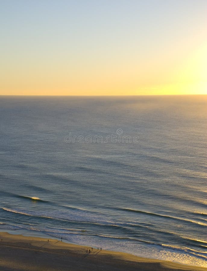 Aerial View Sunrise Over Ocean Stock Photo - Image of landscape ...
