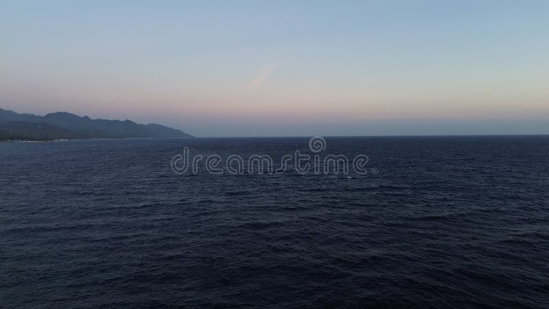 Aerial View of Sunset on the Ocean Stock Image - Image of tropical ...