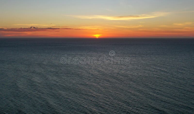 Aerial View of Sunset the Ocean / Beautiful Dusk Sunset Stock Image ...