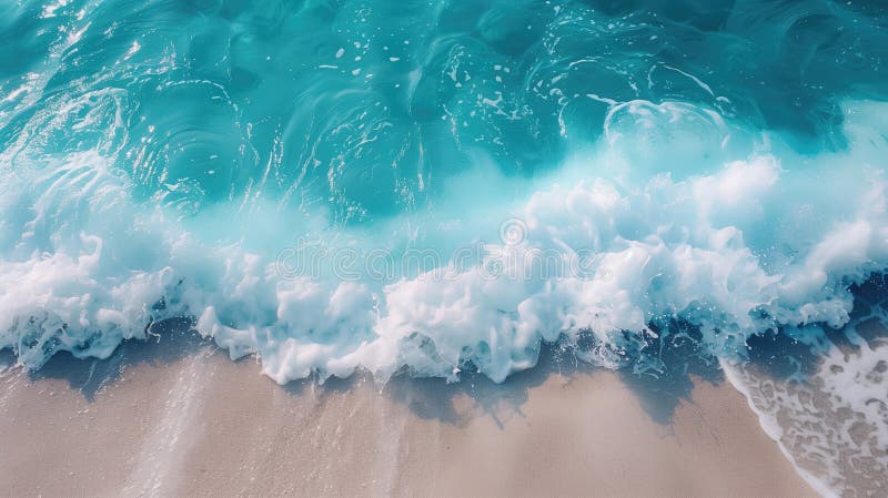 Aerial View of Surface of the Stormy Sea. 3d Rendering, 3d Illustration ...