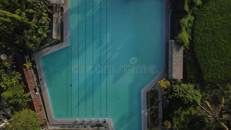 Aerial View of Swimming Pool in a Countryside Stock Image - Image of ...