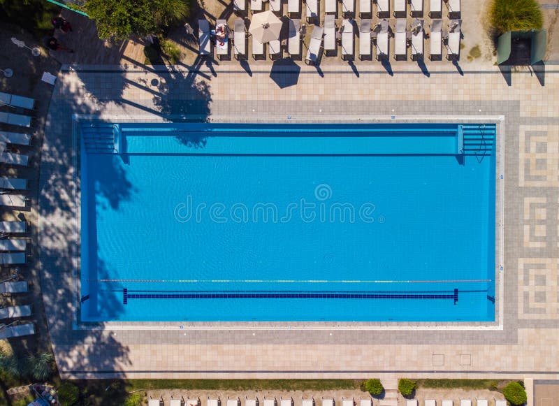 Aerial View of Swimming Pool in Luxury Hotel Stock Photo - Image of ...