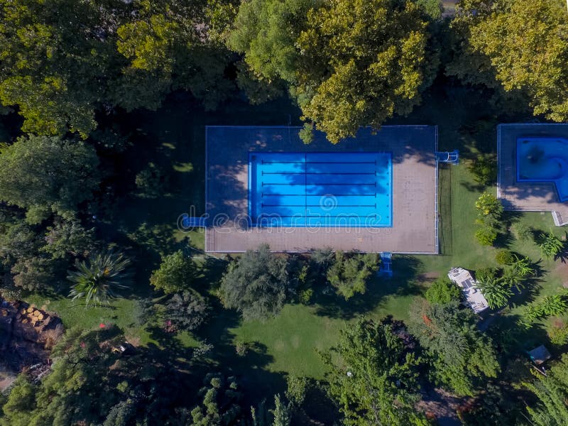 Aerial View of Swimming Pool. Top View Stock Photo - Image of aerial ...