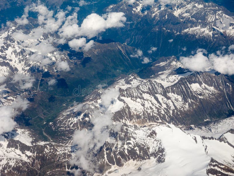 Aerial view of Swiss Alps stock photo. Image of switzerland - 94714526