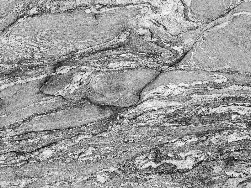 Abstract Rock Pattern with Swirls and Curves in Black and White ...