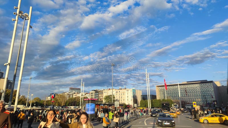 Aerial View of Taksim Square and Republic Monument Editorial Stock ...