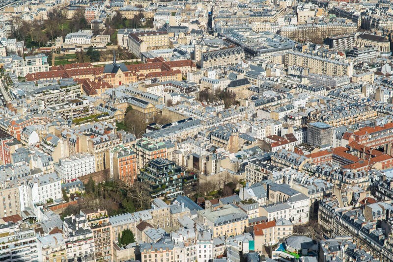 Aerial View of the Tall City Buildings in Paris Stock Photo - Image of ...