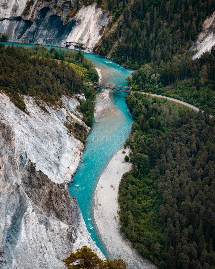 Aerial View of a Tara River Canyon Stock Image - Image of aerial ...