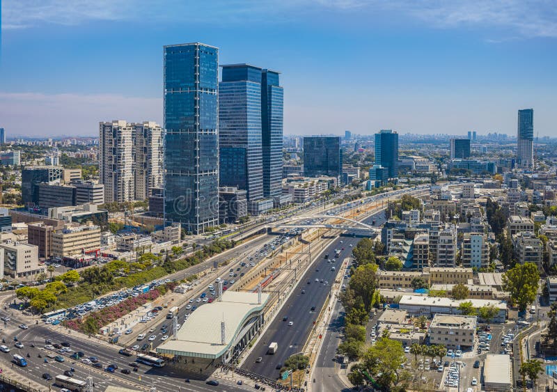 Aerial View of Tel Aviv at Day, Israel Stock Image - Image of middle ...