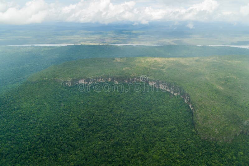 View on Tepui/Tepuy in La Gran Sabana from the Plane Flying Over it, La ...