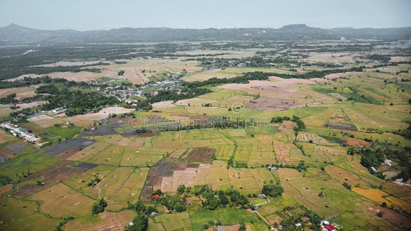 Aerial View of View at Terraced Rice Field in Philippines Stock Footage ...