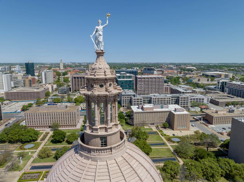 Aerial View of the Texas State Capitol in Austin Texas Stock Photo ...