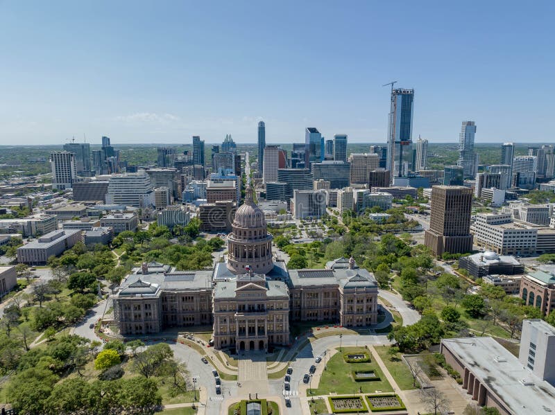 Aerial View of the Texas State Capitol in Austin Texas Stock Photo ...