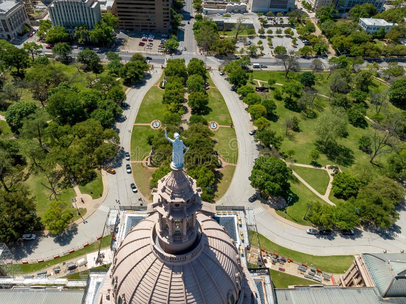 Aerial View of the Texas State Capitol in Austin Texas Stock Photo ...