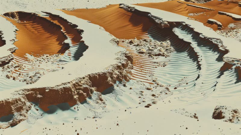 Aerial View of Textured Sand Dunes with Contrasting Colors and Patterns ...