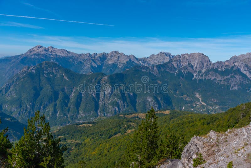Aerial View of Theth Valley in Albania Stock Photo - Image of scenery ...