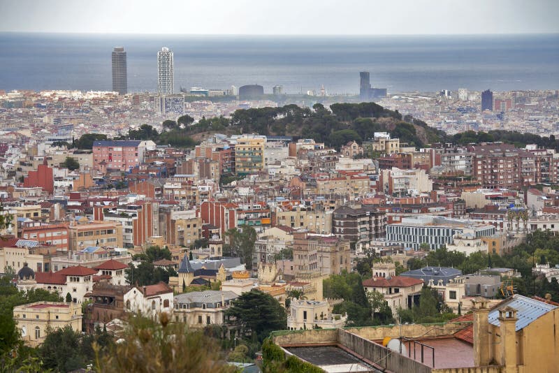 Aerial View from Tibidabo Mountain in Barcelona Editorial Image - Image ...
