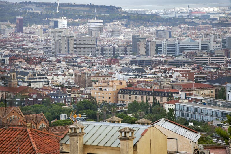 Aerial View from Tibidabo Mountain in Barcelona Editorial Photography ...